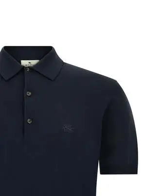 Etro Pegaso' Polo Shirt - Blue