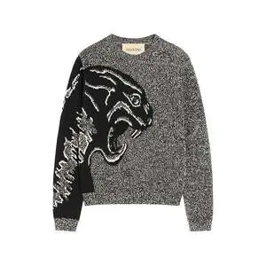 Valentino Garavani Panther Jacquard Sweater - Gray