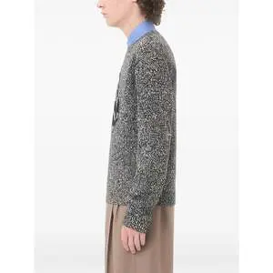 Valentino Garavani Panther Jacquard Sweater - Gray