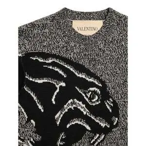 Valentino Garavani Panther Jacquard Sweater - Gray