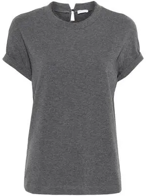 BRUNELLO CUCINELLI BRUNELLO CUCINELLI Monili Collar Cotton T-Shirt