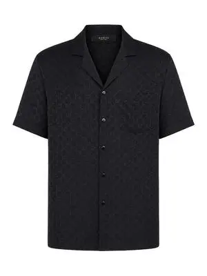 Gucci Gg Jacquard Silk Shirt - Blue
