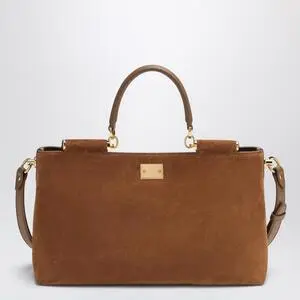Dolce & Gabbana Vittoria Suede Bag - Brown