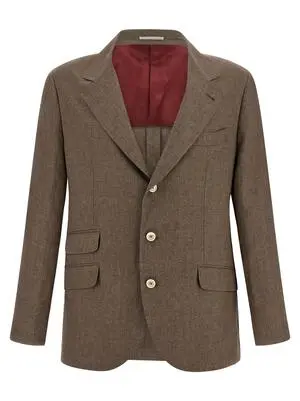Brunello Cucinelli Cavallo' Blazer - Brown