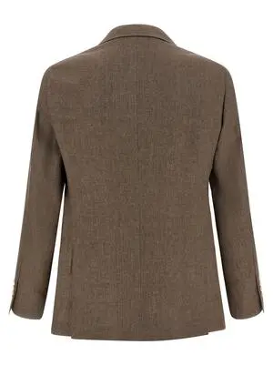 Brunello Cucinelli Cavallo' Blazer - Brown