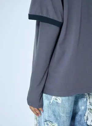 Acne Studios Layered Graphic T-shirt - Purple
