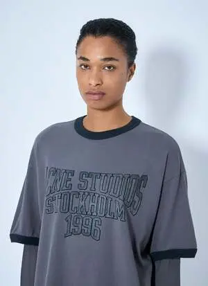 Acne Studios Layered Graphic T-shirt - Purple