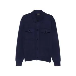 TOM FORD Wool Blend Shirt Jacket - Blue