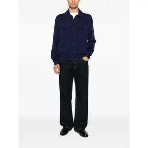 TOM FORD Wool Blend Shirt Jacket - Blue