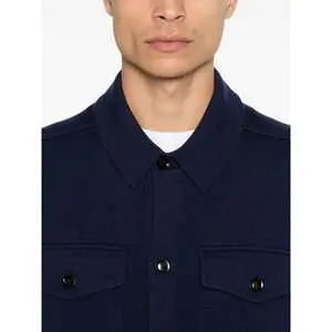 TOM FORD Wool Blend Shirt Jacket - Blue