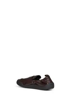 Prada Calzature Dark Brown Leather Speedrock Loafers