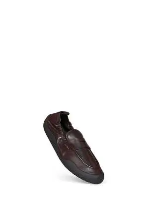 Prada Calzature Dark Brown Leather Speedrock Loafers