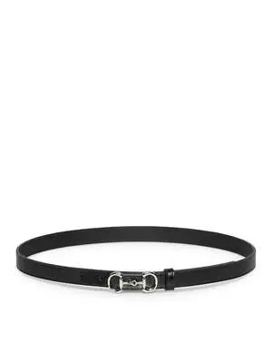 Gucci Slim Belt With Horsebit Buckle - Black