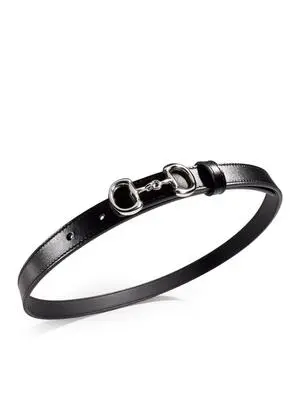 Gucci Slim Belt With Horsebit Buckle