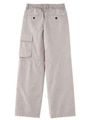 C.P. COMPANY Cargo Trousers With Logo Patch - Cream