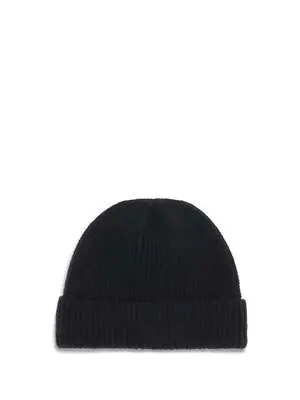 Prada Beanie Hat With Logo - Black