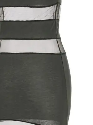 Coperni Striped Sheer Polo' Dress - Green