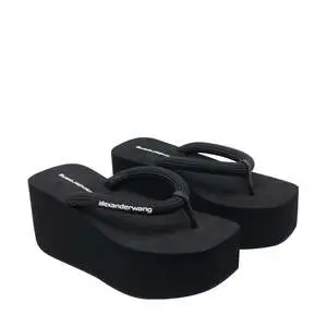 Alexander Wang Jenna Thong Platform Sandals - Black
