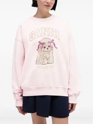 GANNI Puddle Organic Cotton Sweater