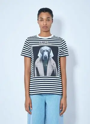 Max Mara Striped Graphic T-shirt - Blue