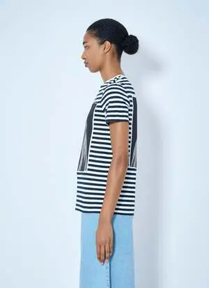 Max Mara Striped Graphic T-shirt - Blue