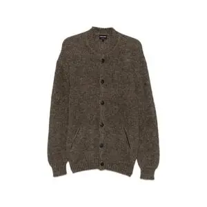 Giorgio Armani Mohair Blend Cardigan - Brown