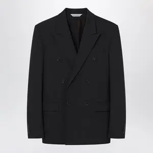 Balenciaga Double-breasted Tailored Wool Twill Jacket - Black