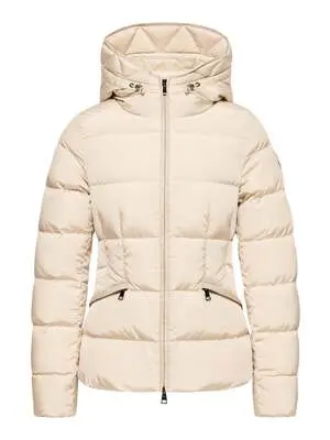 Moncler Short Down Jacket With Hood - Cream