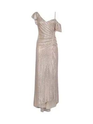 SELF-PORTRAIT Rhinestone-embellished Maxi Dress - Multicolor
