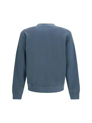 Kenzo Signature Embroidered Cotton Sweatshirt - Blue