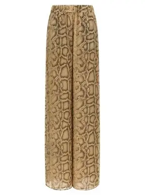Andamane THE ANDAMANE Python Print Georgette Pants Cream
