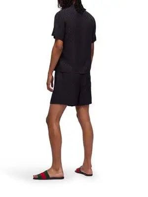 Gucci Gg Jacquard Silk Shorts