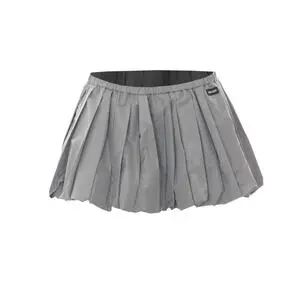 Miu Miu Technical Fabric Mini Skirt - Gray