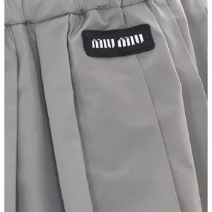 Miu Miu Technical Fabric Mini Skirt - Gray