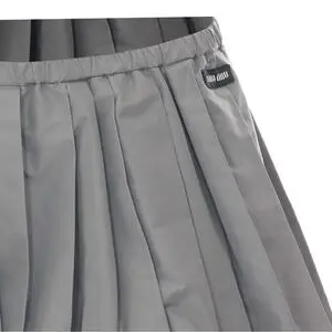 Miu Miu Technical Fabric Mini Skirt - Gray