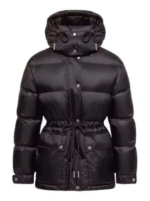 Moncler Sesie Midi Hooded Puffer Coat - Black
