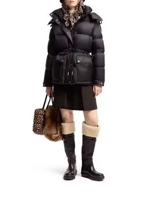 Moncler Sesie Midi Hooded Puffer Coat