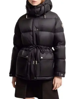 Moncler Sesie Midi Hooded Puffer Coat
