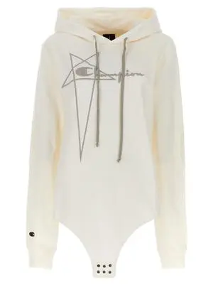 Rick Owens Champion X Hooded Bodysuit - White