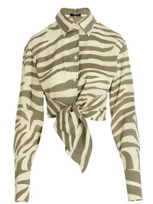 Balmain BALMAIN Zebra Print Viscose Blend Shirt Multicolor