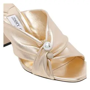 JIMMY CHOO Rafi Pump Sandals - Gold