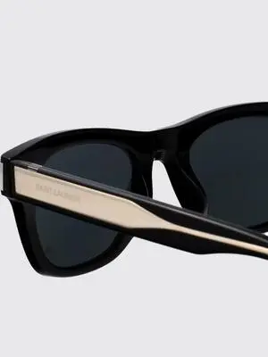 Saint Laurent Acetate Aviator Sunglasses - Black