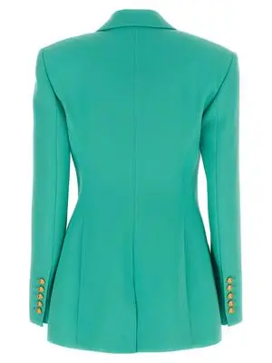Balmain Logo Button Double-breasted Blazer