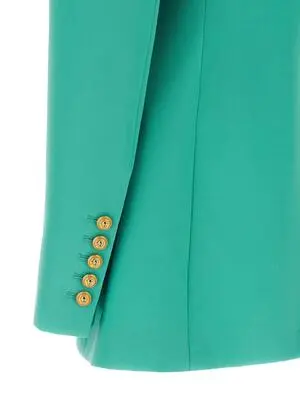 Balmain Logo Button Double-breasted Blazer