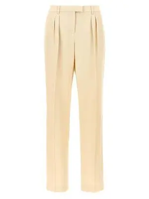 TOM FORD Pants With Front Pleats - Cream