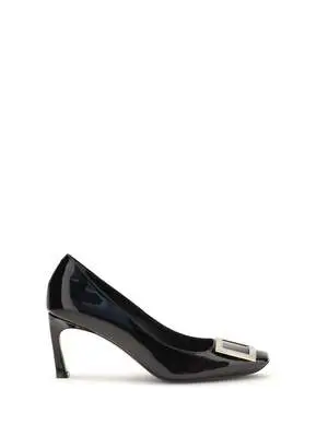 ROGER VIVIER Patent Leather Trompette Pumps - Black