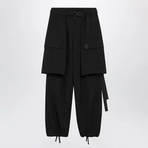 Sacai Wool-blend Cargo Trousers - Black