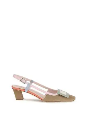 ROGER VIVIER Suede Belle Vivier Slingback Pumps