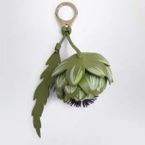 CHRISTIAN LOUBOUTIN Leather Floral Key Ring - Multicolor