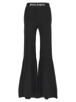 Palm Angels Logo Tape' Pants - Black